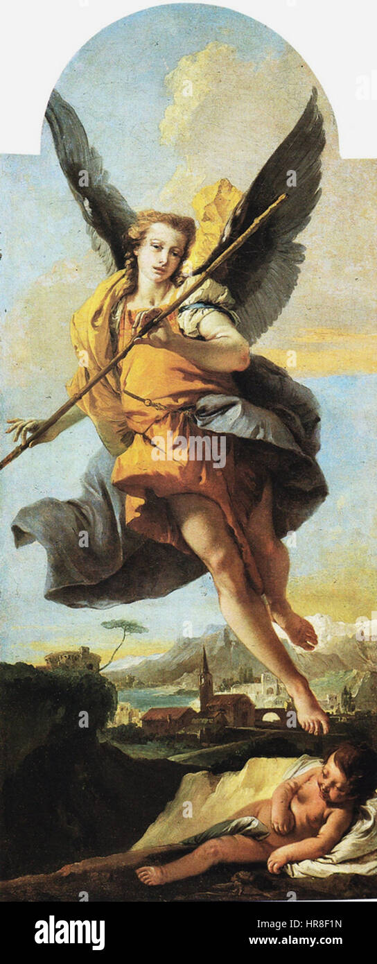 'Angelo Custode' by Giovanni Battista Tiepolo is a Baroque masterpiece ...