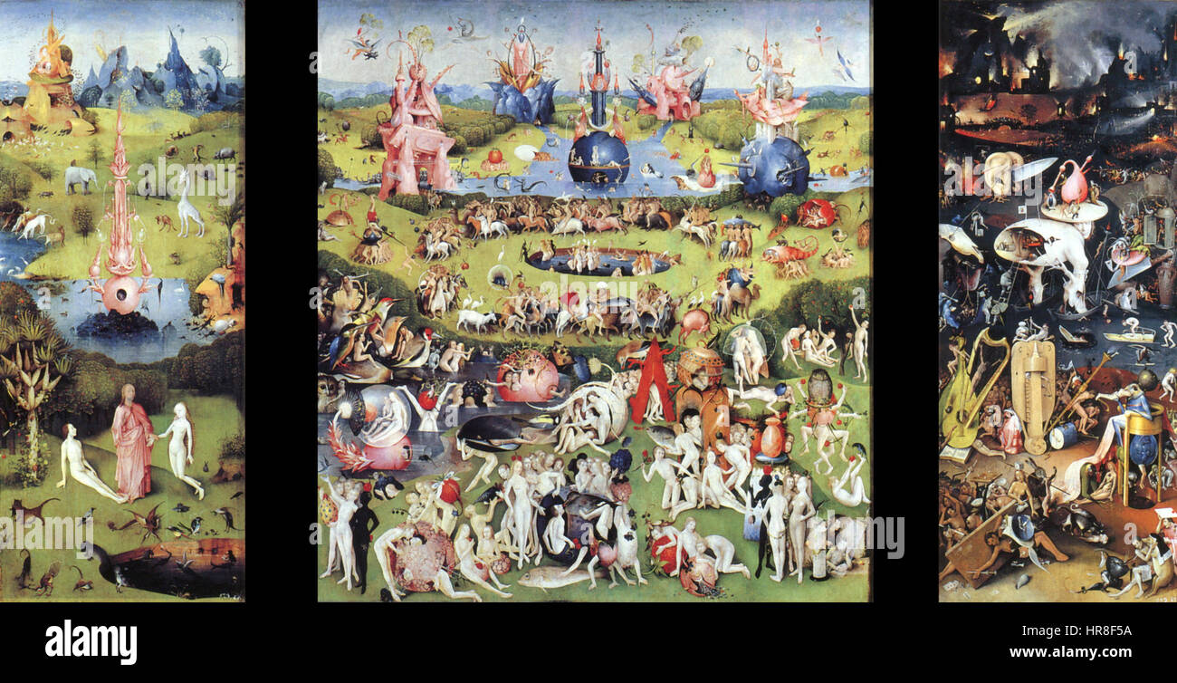 The Garden of Earthly Delights by Hieronymus Bosch Stock Photo - Alamy