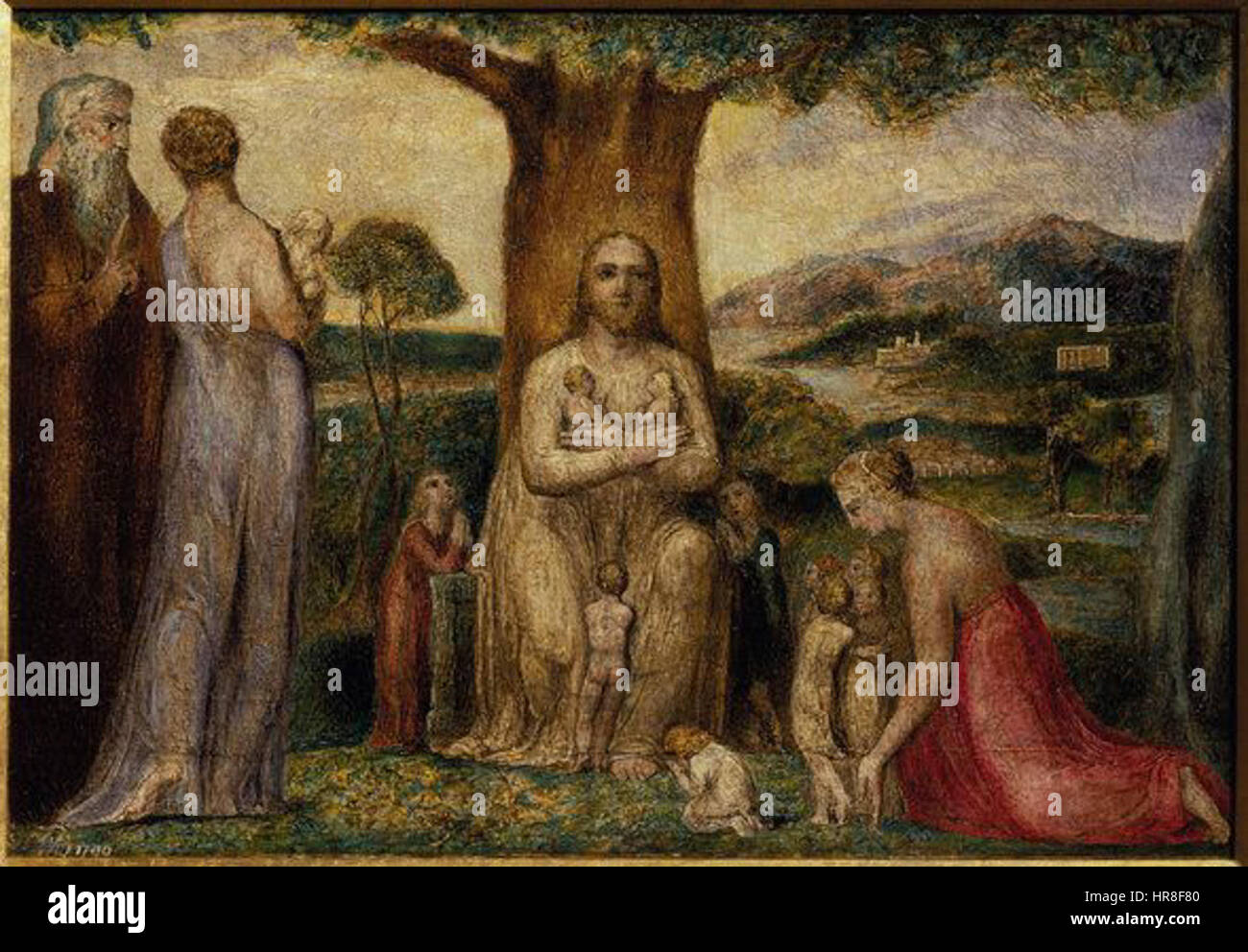 William Blake - Christ Blessing the Little Children Stock Photo - Alamy