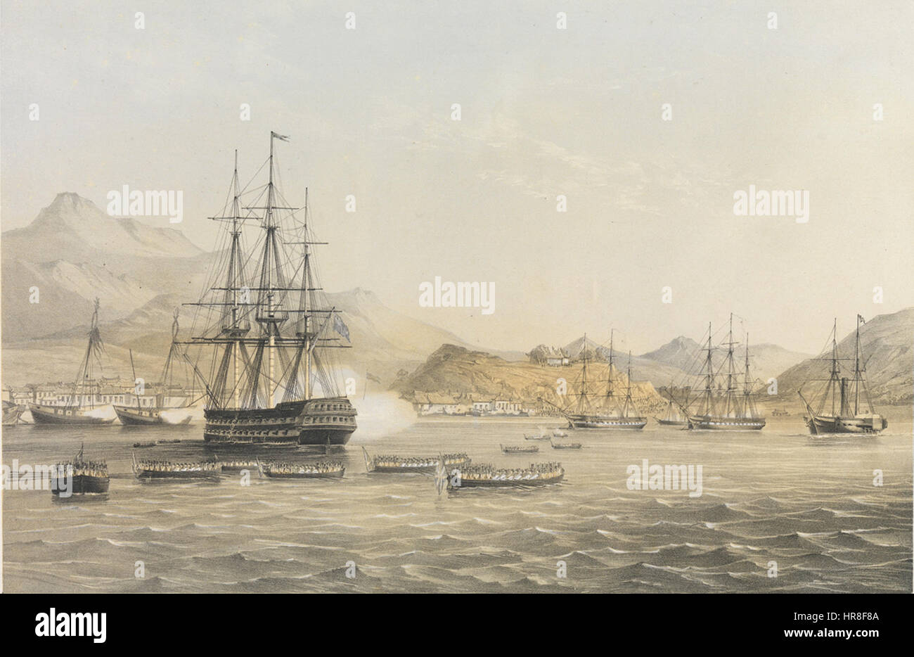 Taking the island of Chusan Stock Photo - Alamy