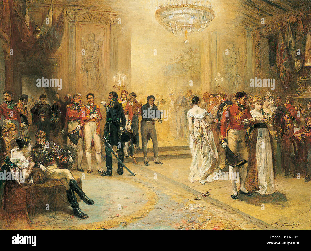 The Duchess of Richmond's Ball by Robert Alexander Hillingford Stock ...