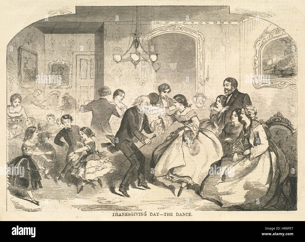 'Thanksgiving Day -- The Dance' depicts a scene of celebration during ...