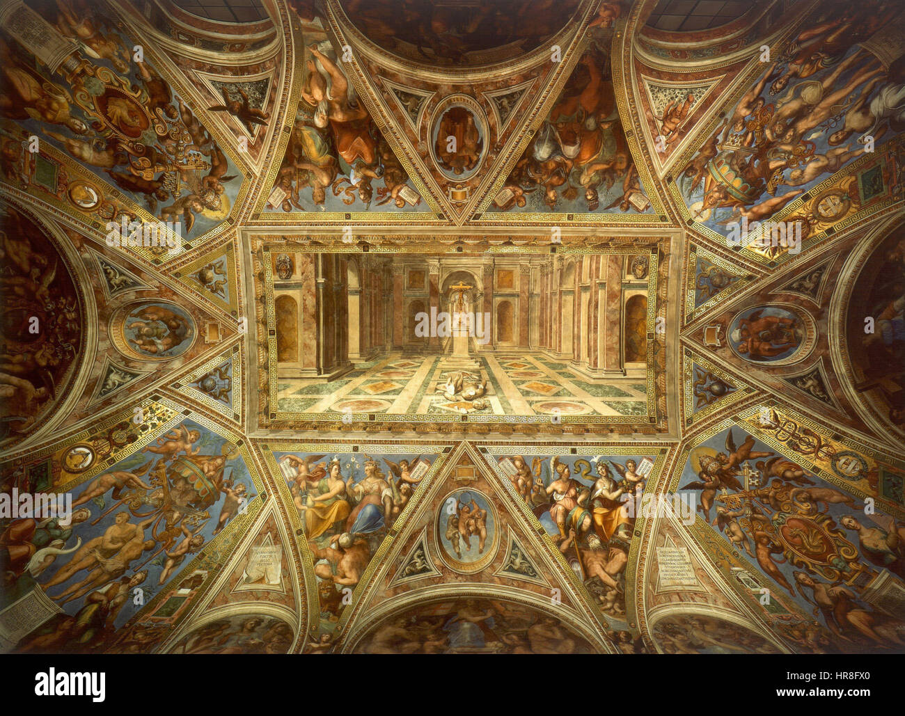 Tommaso Laureti’s fresco of the Ceiling of the Room of Constantine ...