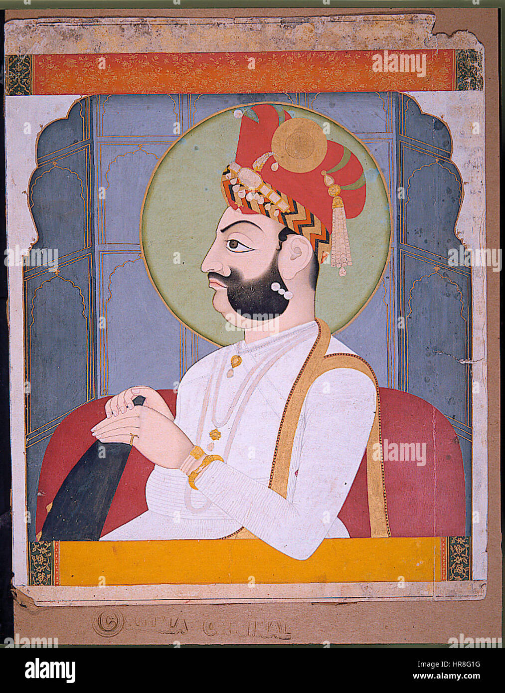 Surat Singh of Bikaner, seated in a window (6125056540 Stock Photo - Alamy