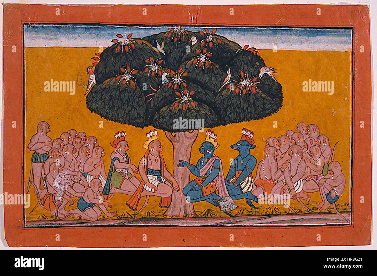 This illustration depicts an imaginative scene of the monkey and bear ...