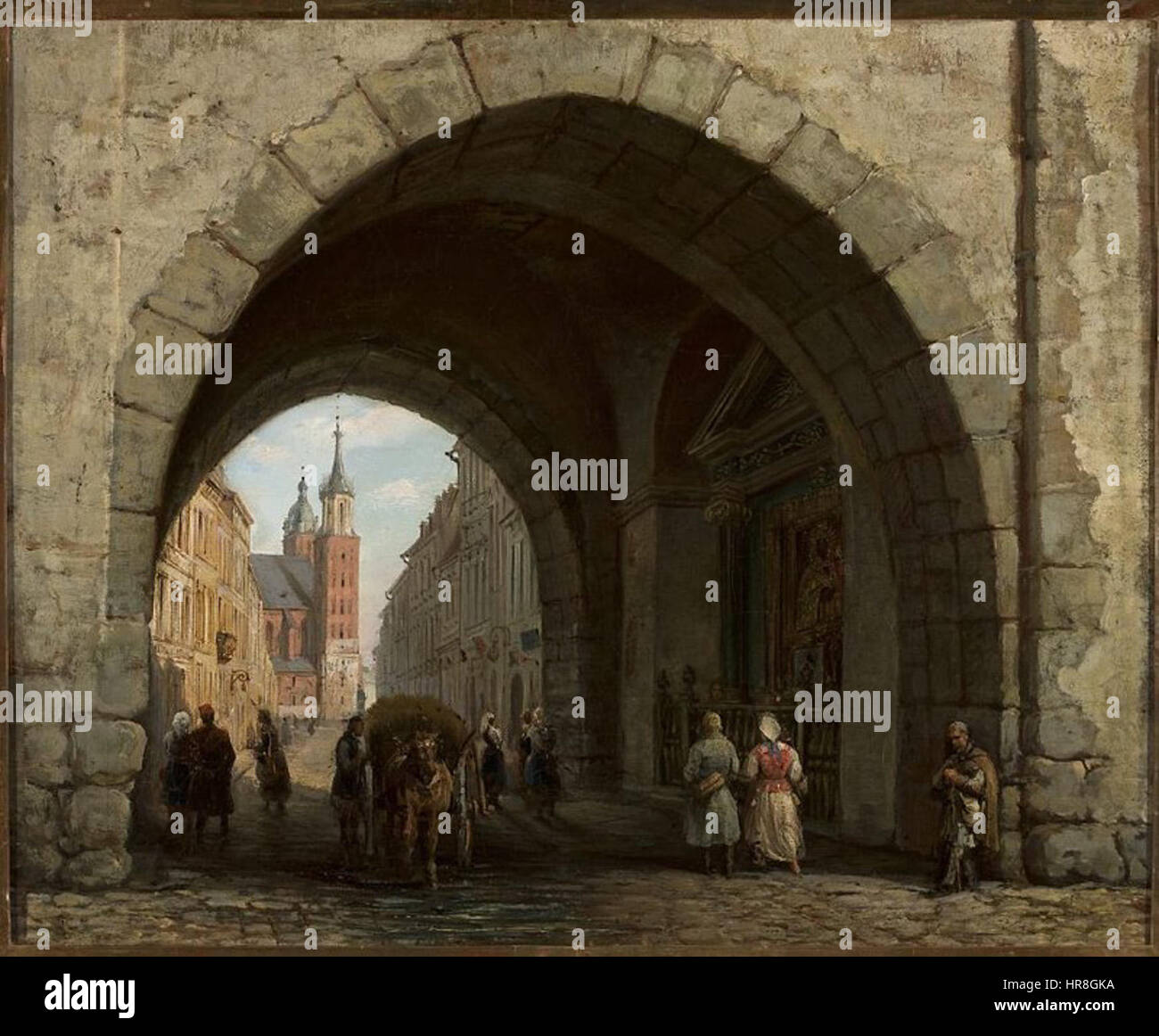 Zaleski Florian Gate in Cracow Stock Photo - Alamy