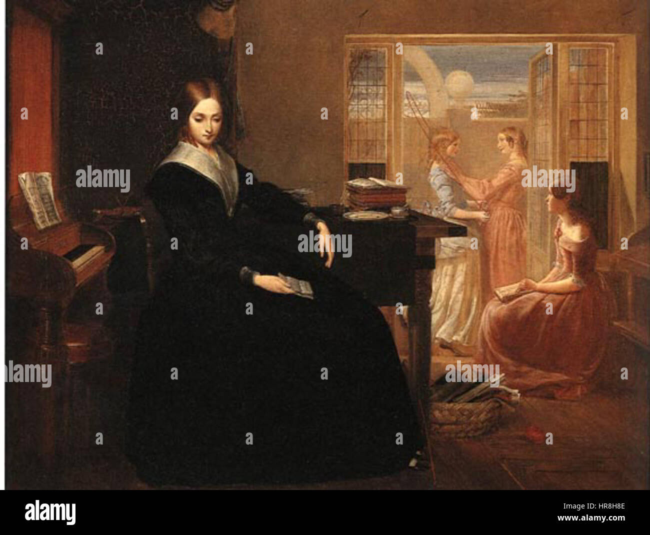 The Governess by Richard Redgrave Stock Photo - Alamy