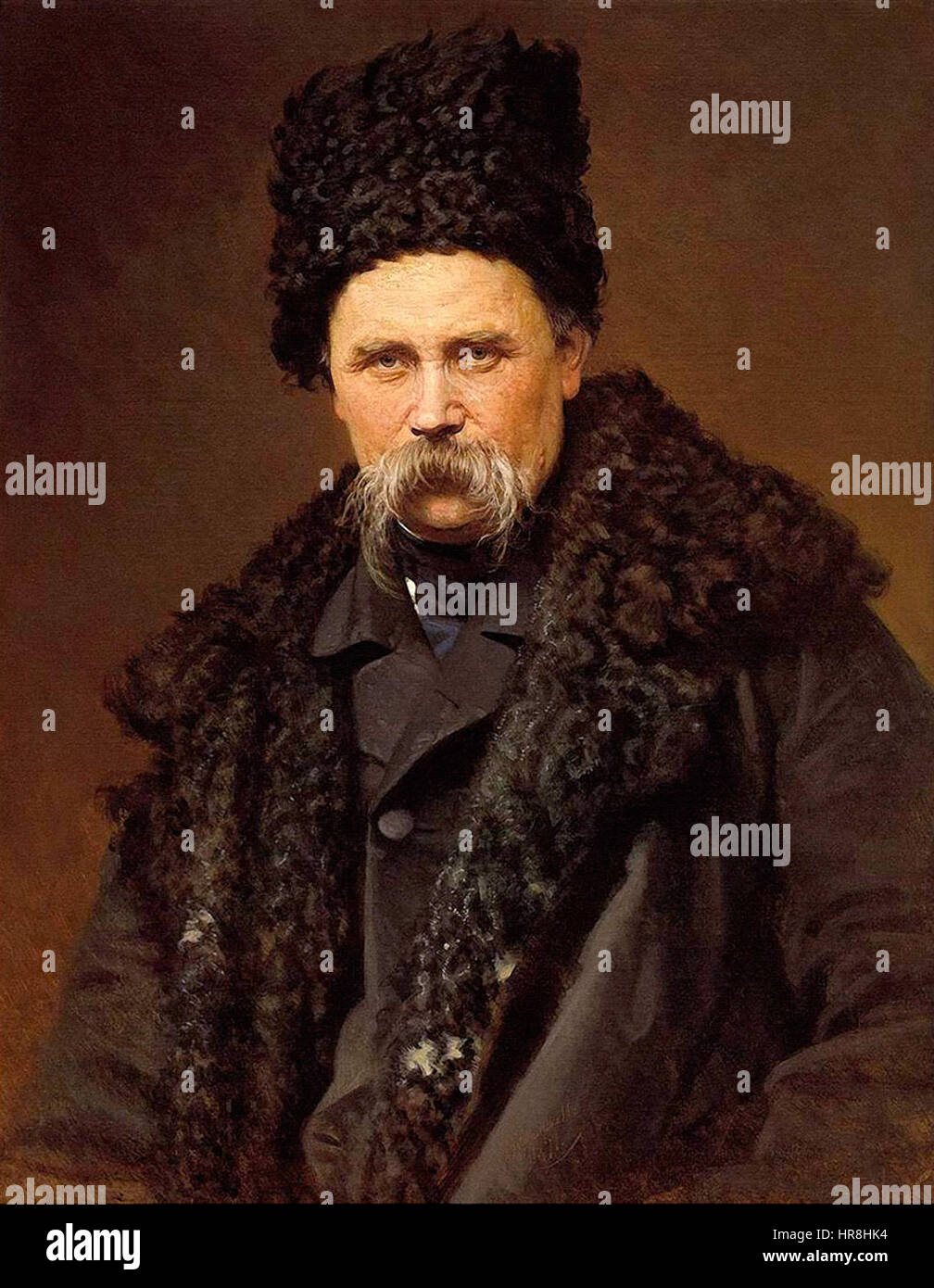 Taras Shevchenko - portrait by Ivan Kramskoi Stock Photo - Alamy