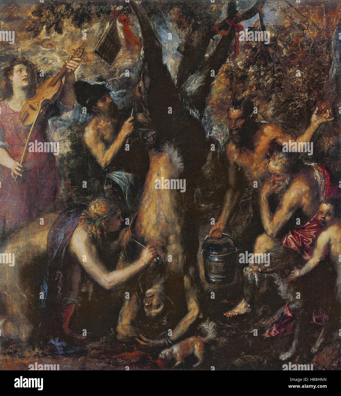 *The Flaying of Marsyas* by Titian depicts the gruesome mythological ...