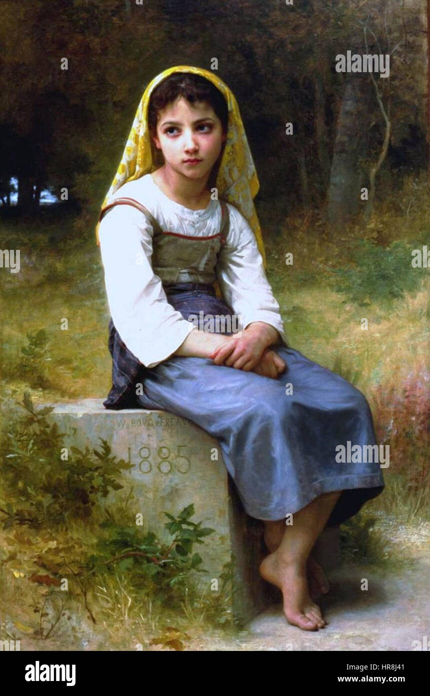 William-Adolphe Bouguereau (1825-1905) - Meditation (1885 Stock Photo ...