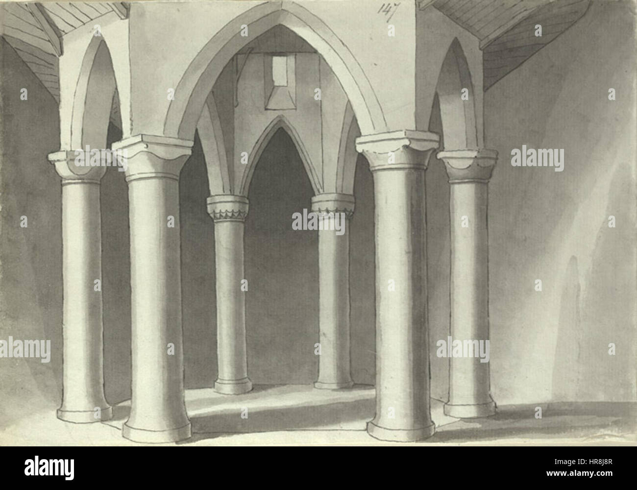 St Sepulchre Church Northampton The Octagon by Samuel Hieronymus Grimm ...