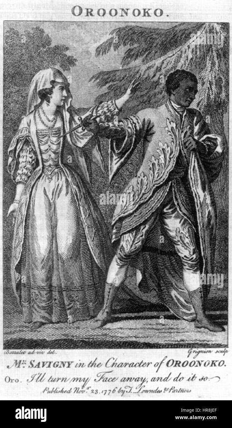 Southerne Oroonoko 1776 performance Stock Photo - Alamy