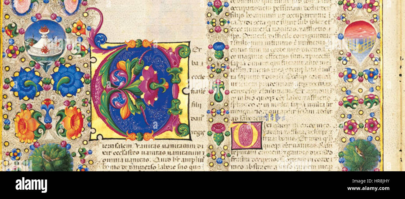 Taddeo crivelli, bibbia di borso d'este 19 Stock Photo - Alamy