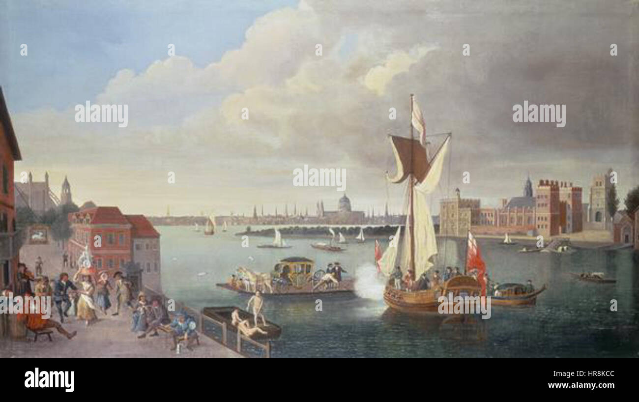 'The Thames at Horseferry' (1710) depicts the river Thames in London ...