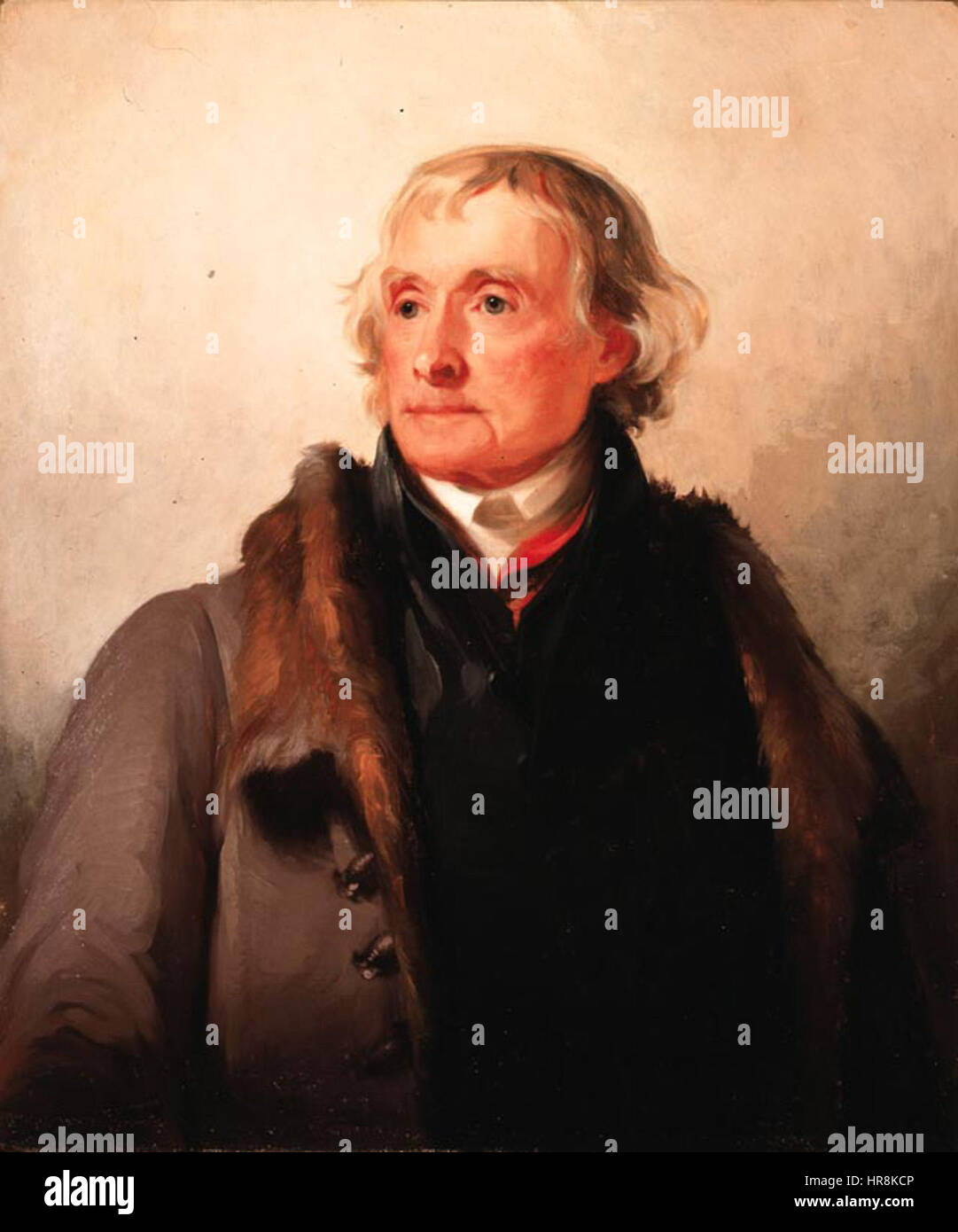 This 1821 portrait by Gilbert Stuart Sully portrays Thomas Jefferson ...