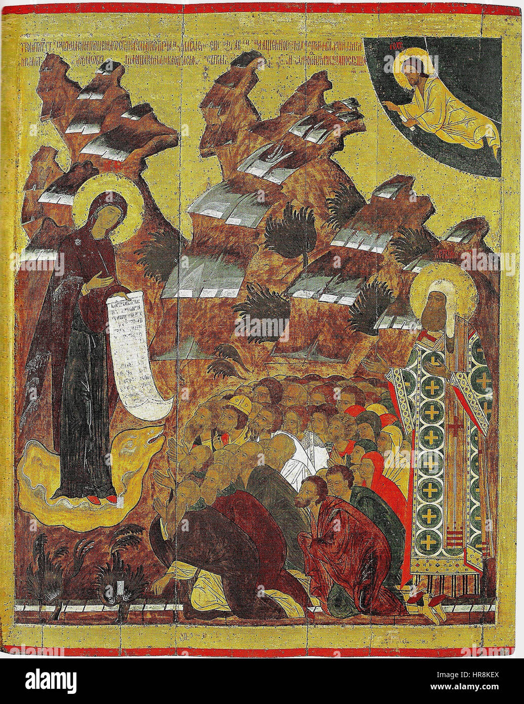 Theotokos praying for people Vologda Stock Photo - Alamy