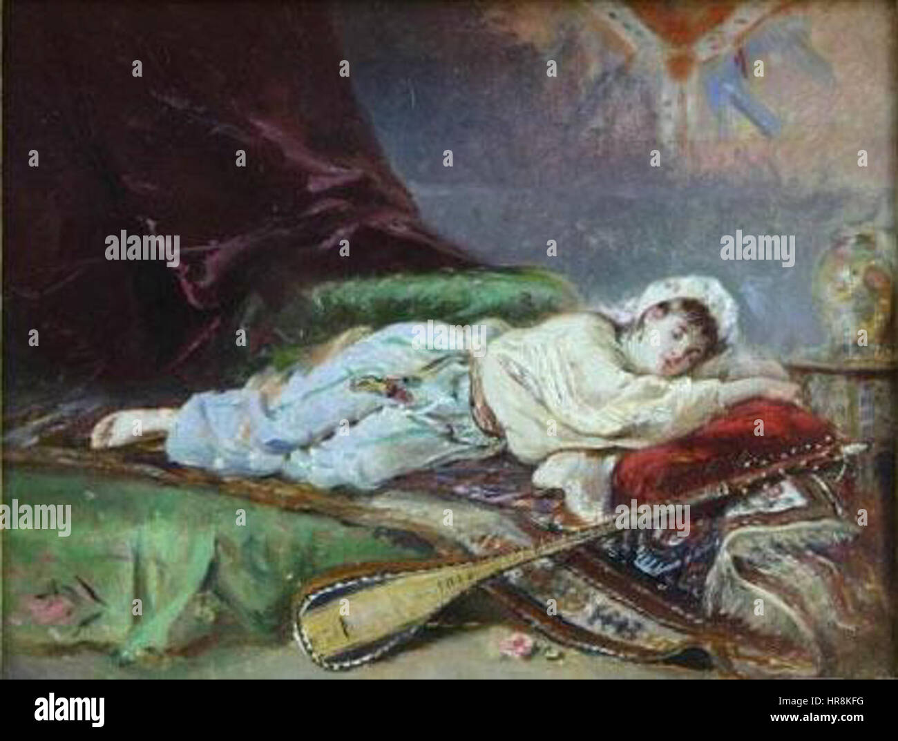 Theodor Aman - Odalisca culcata Stock Photo - Alamy