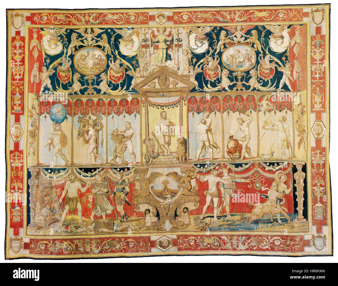 The 'Triumph of Hercules' tapestry depicts the mythical hero Hercules ...