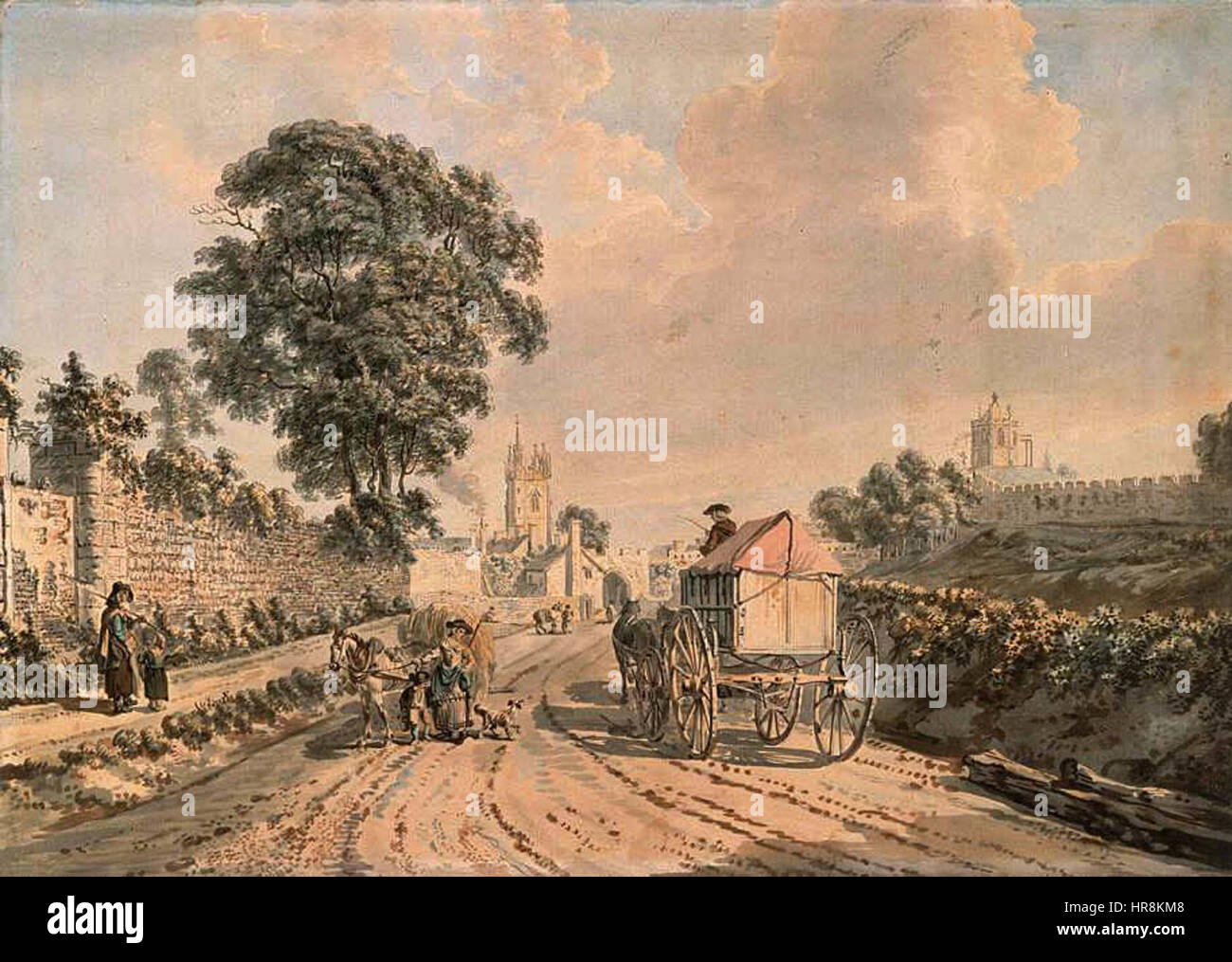 Old oil painting of cardiff hi-res stock photography and images - Alamy