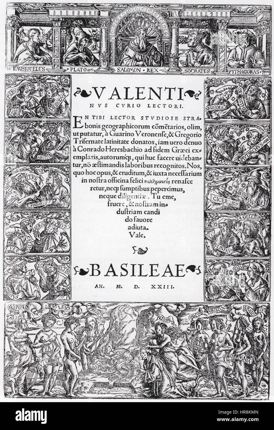 Title Page Border with Greek and Roman Philosophers, by Hans Holbein ...