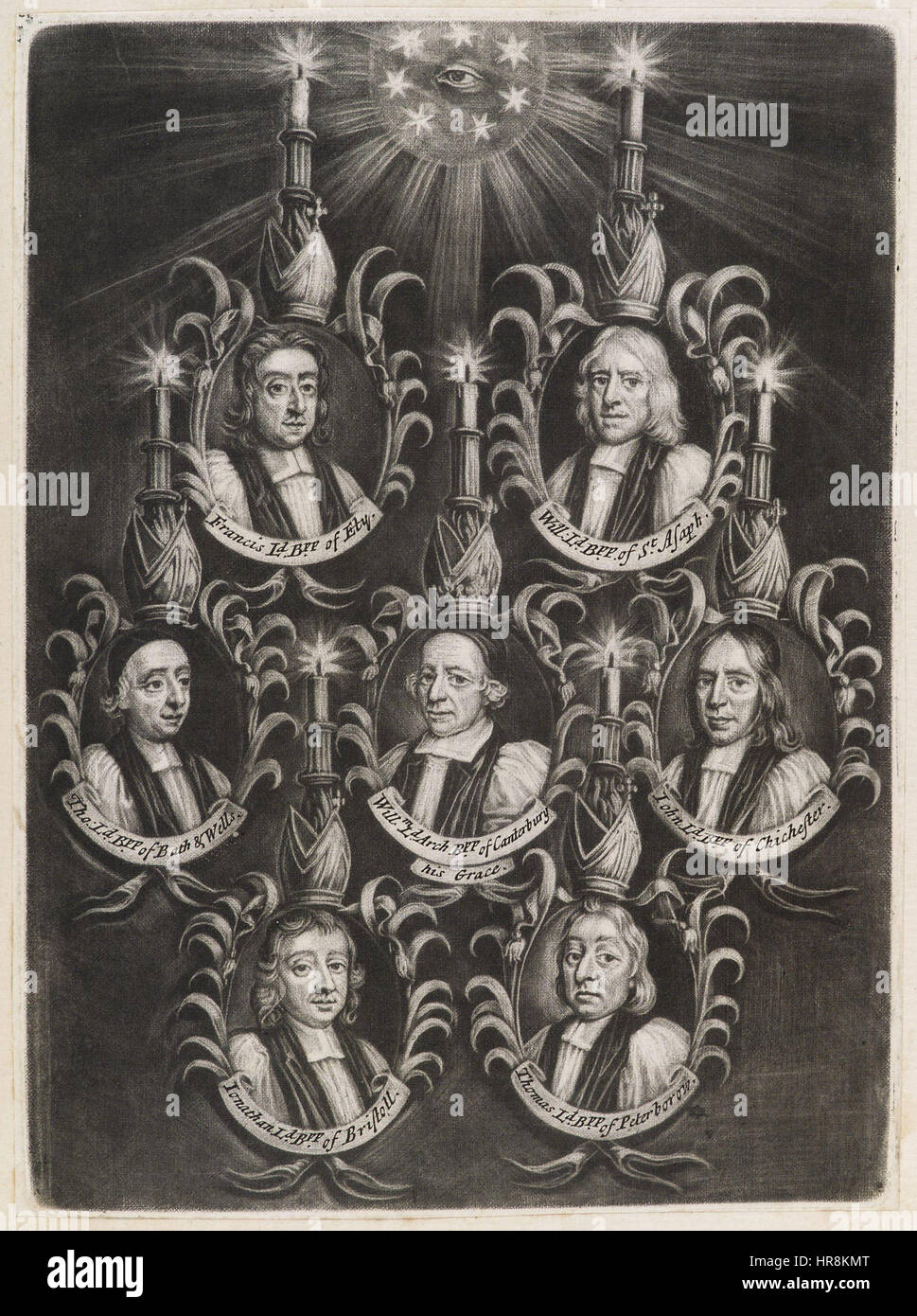 The Seven Bishops Committed to the Tower in 1688 by John Smith Stock ...