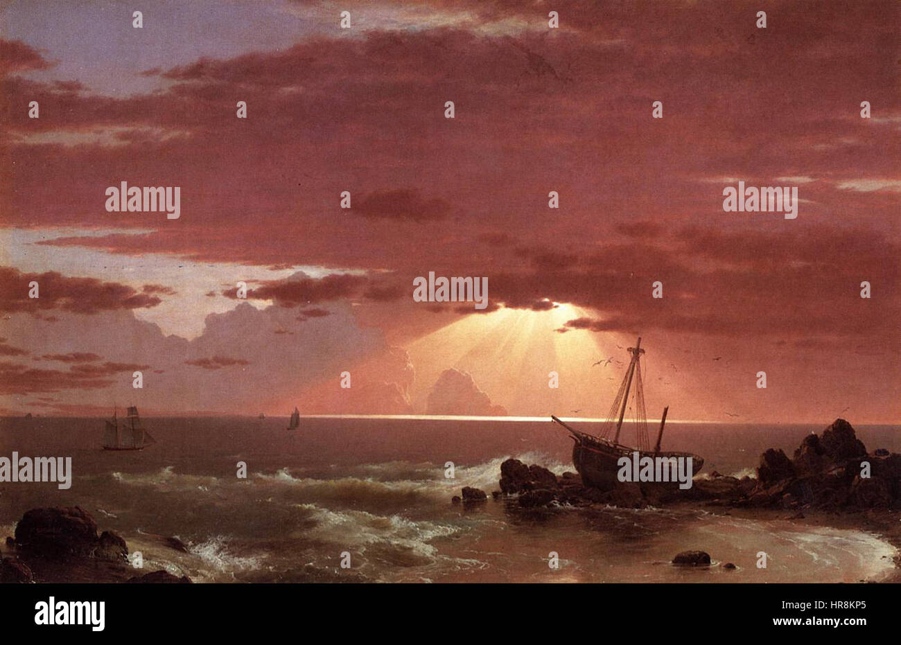 The Wreck Frederic Edwin Church Stock Photo - Alamy