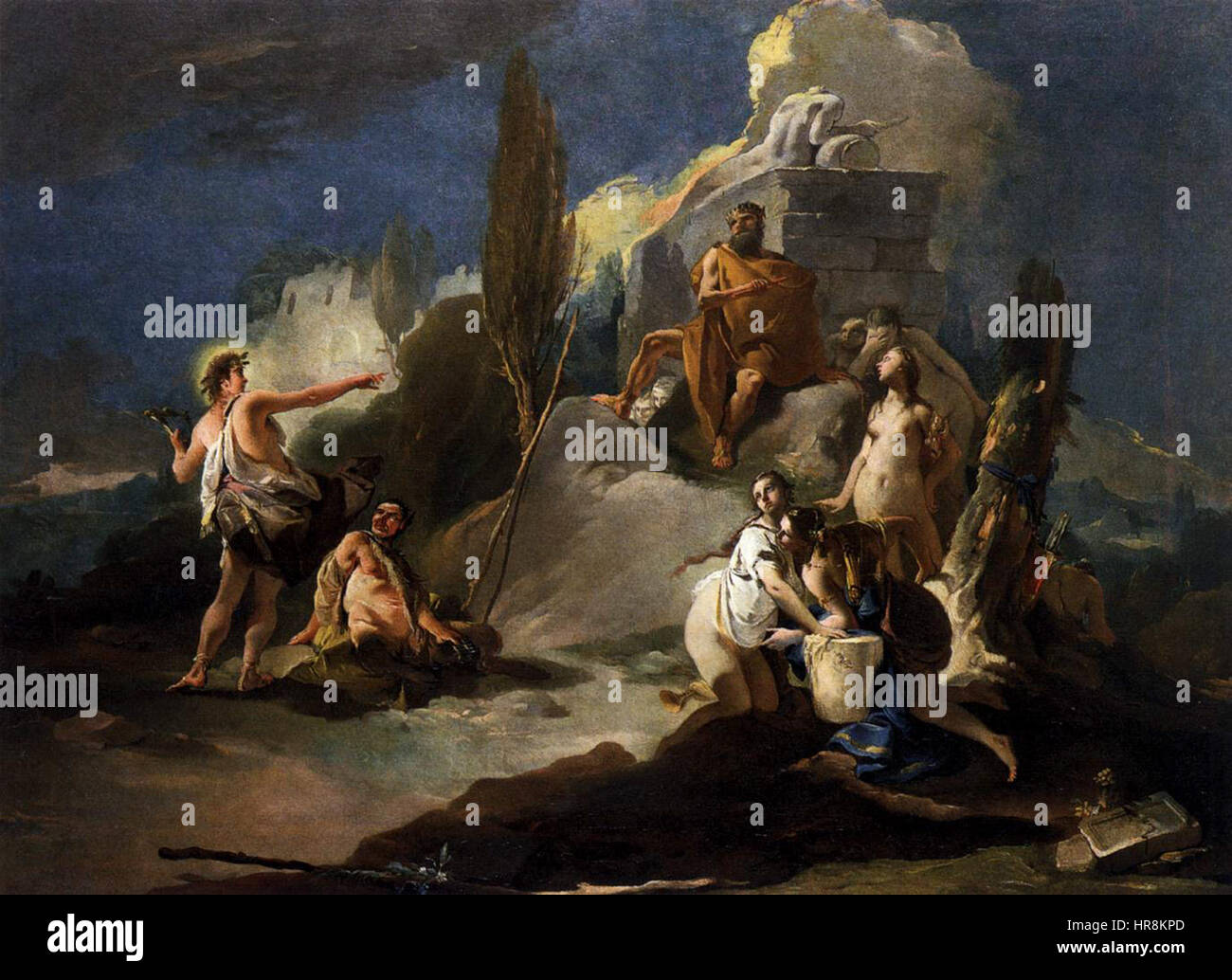 Tiepolo, Giovanni Battista - Apollo and Marsyas - 1720-22 Stock Photo ...