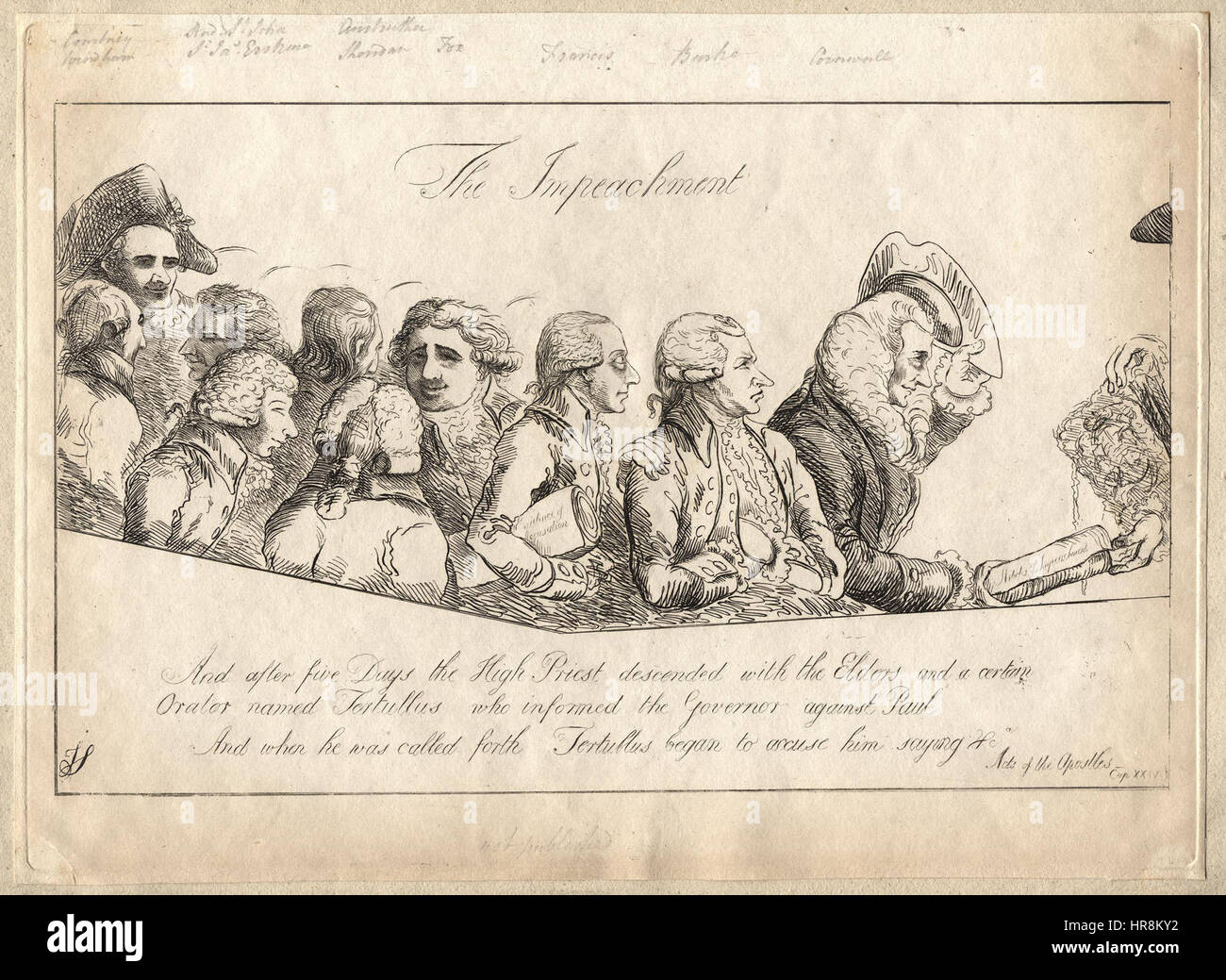 The impeachment by James Sayers Stock Photo - Alamy