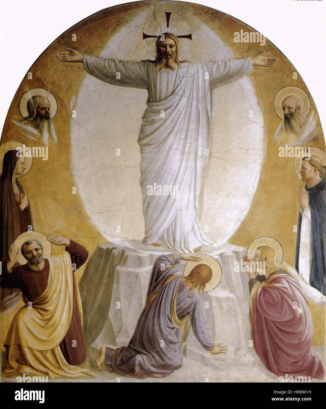 Transfiguration by fra Angelico (San Marco Cell 6 Stock Photo - Alamy