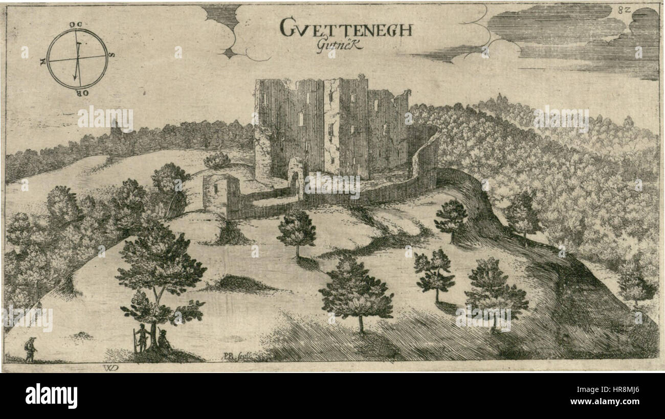 'Grad Gotnik' by Johann Weichard von Valvasor portrays a historical ...