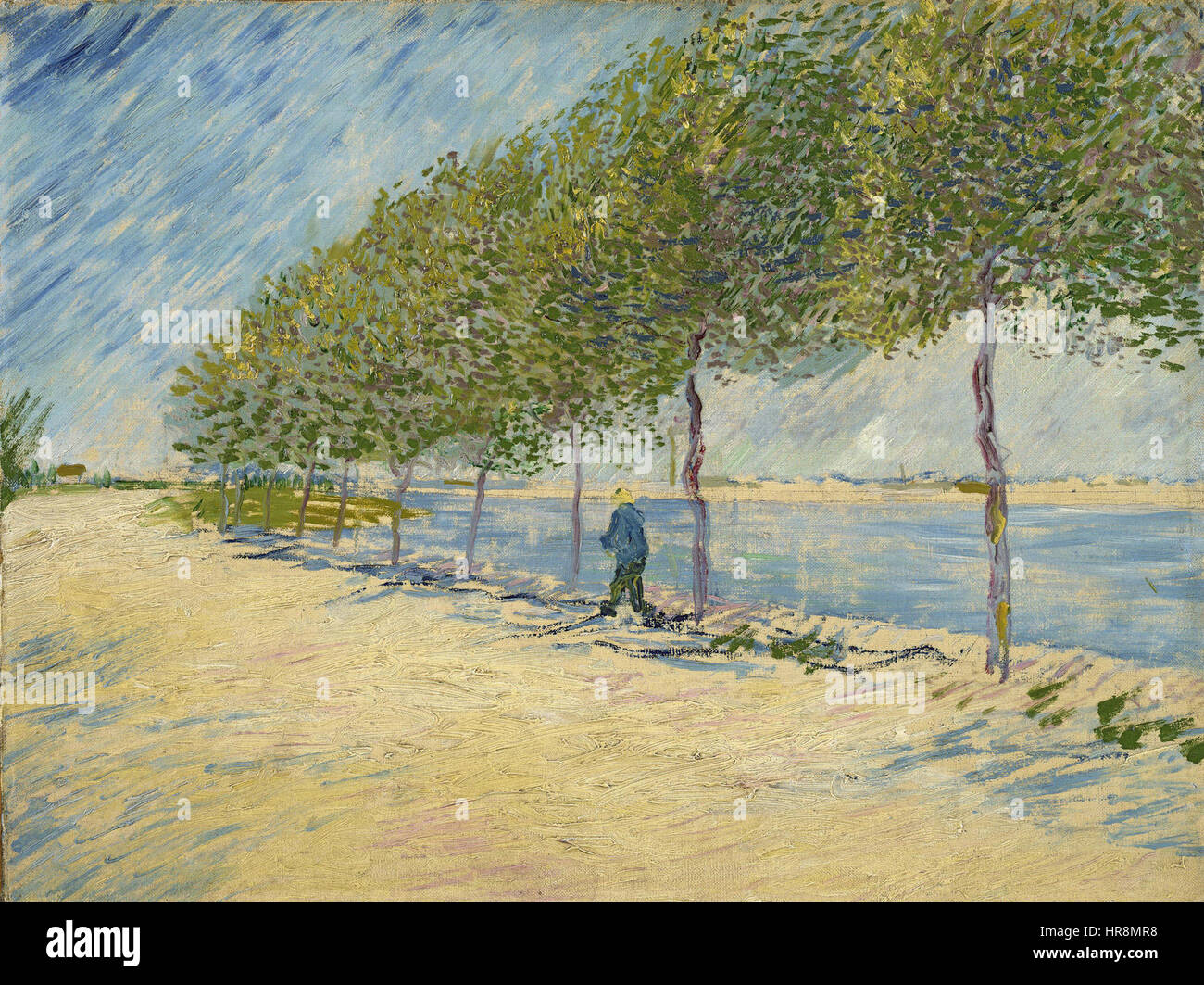 'Langs de Seine' by Vincent van Gogh is a landscape painting depicting ...
