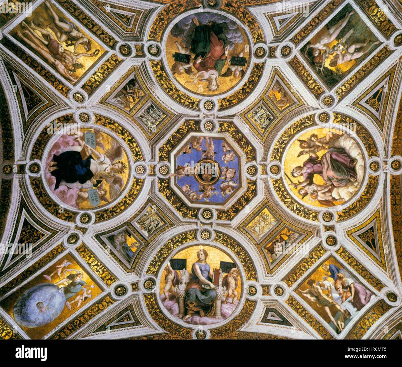 'Volta della Stanza della Segnatura' is a fresco by Raphael, located in ...