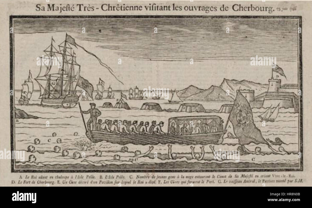 This historical scene depicts the visit of Louis XVI to Lortche ...