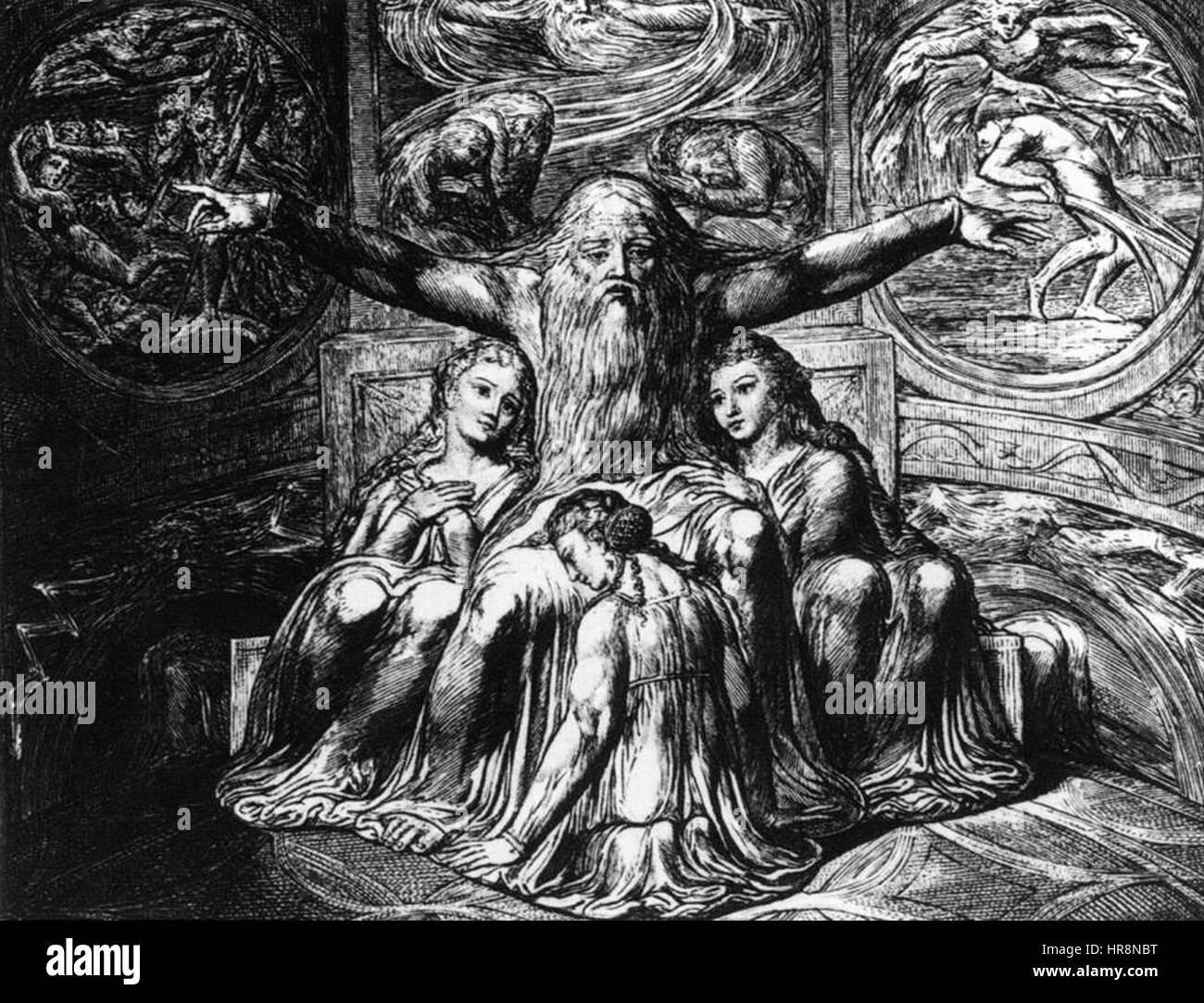 William Blake - Job and his Daughters - WGA2229 Stock Photo - Alamy