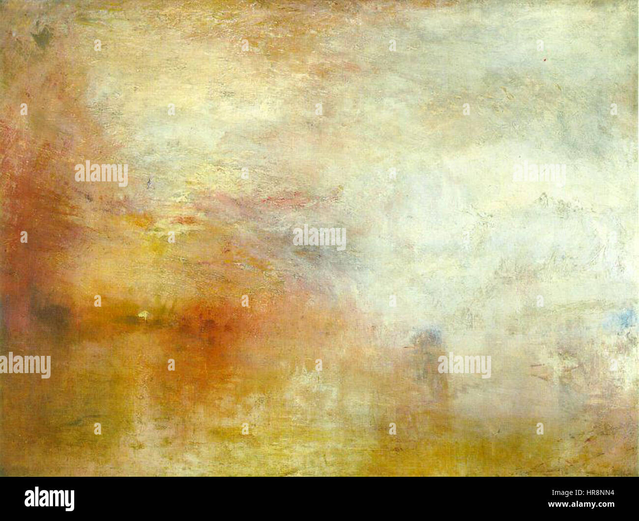 William Turner - Sun Setting over a Lake Stock Photo - Alamy