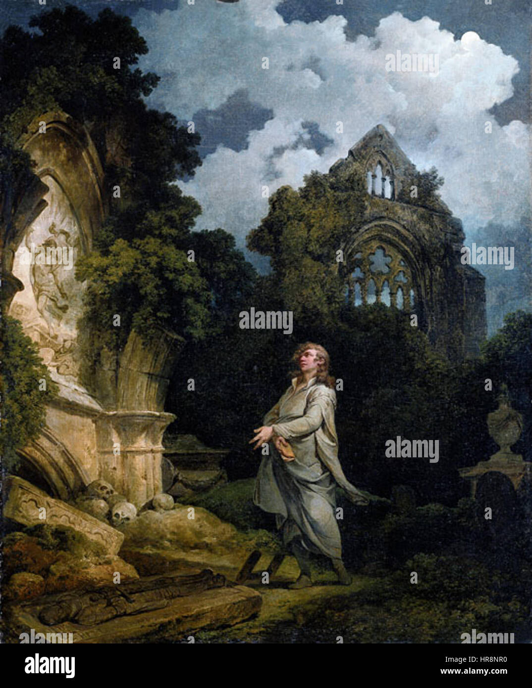 Moonlit churchyard hi-res stock photography and images - Alamy