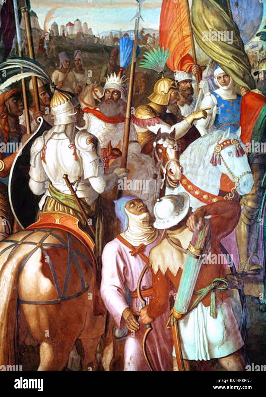 The Saracen Army outside Paris, 730-32 AD Stock Photo - Alamy