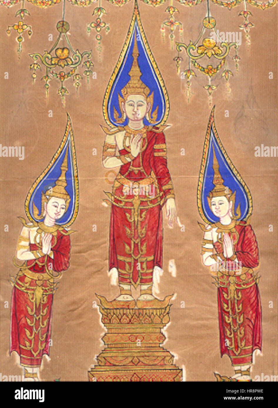 Thai - Buddha and Two Disciples - Walters 20101211 Stock Photo - Alamy