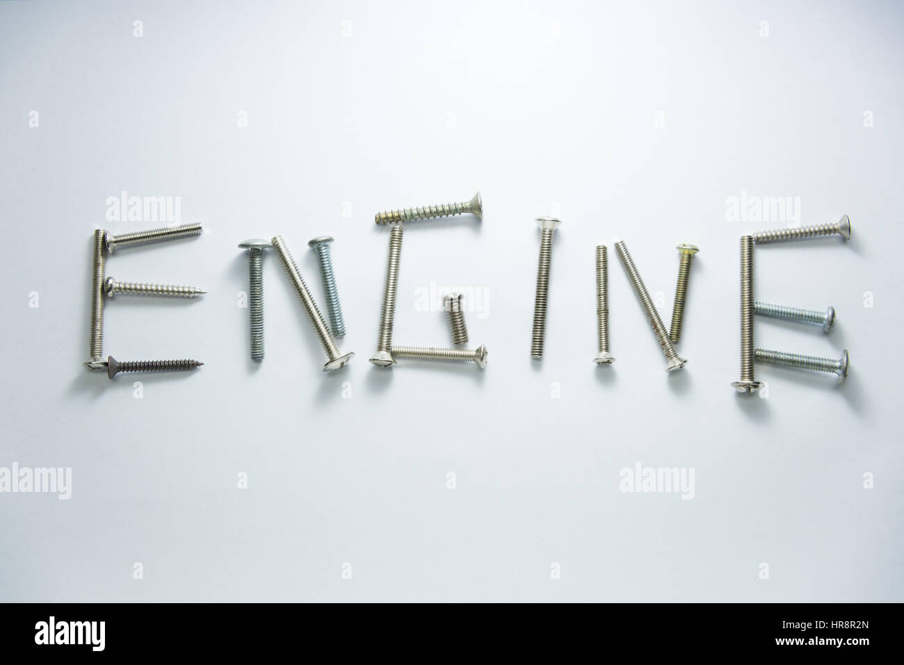 The word "Engine" made from screw Stock Photo - Alamy