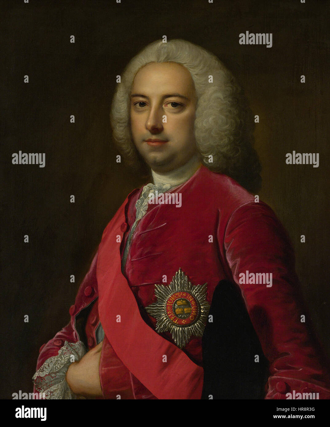 Thomas Hudson Portrait of Sir Edward Walpole Stock Photo - Alamy