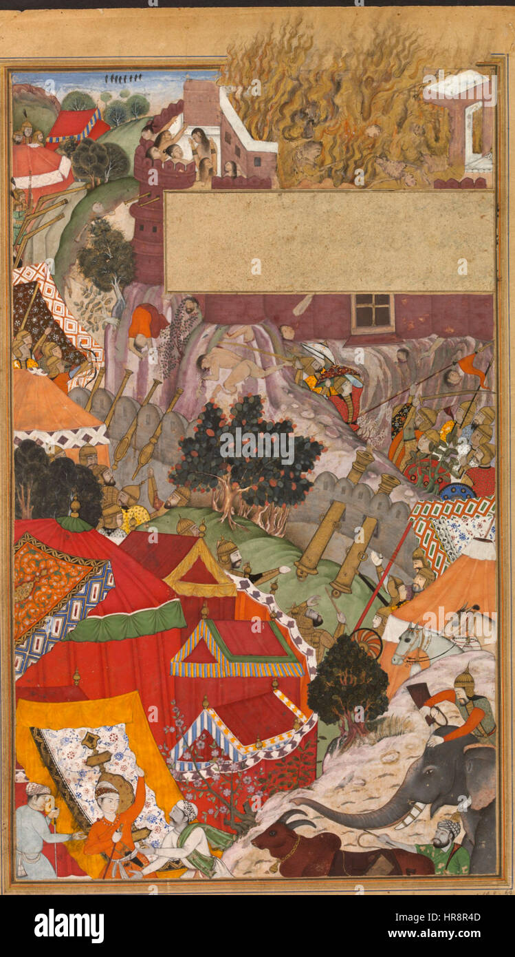 This historical scene depicts the tragic burning of Rajput women during ...