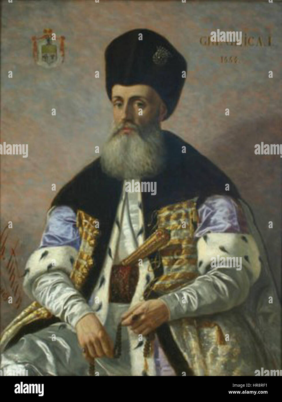 This portrait by Theodor Aman depicts Grigore Ghica I, a ruler of ...