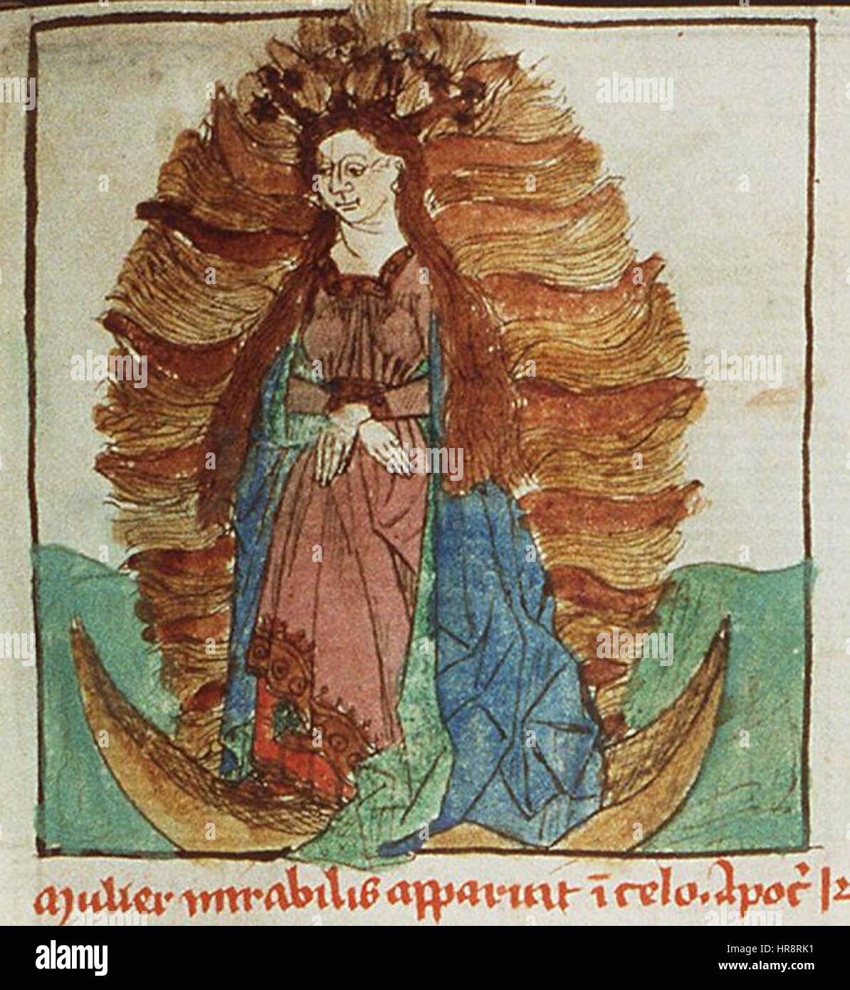 The Woman Clothed in the Sun (Speculum humanae salvationis Stock Photo ...