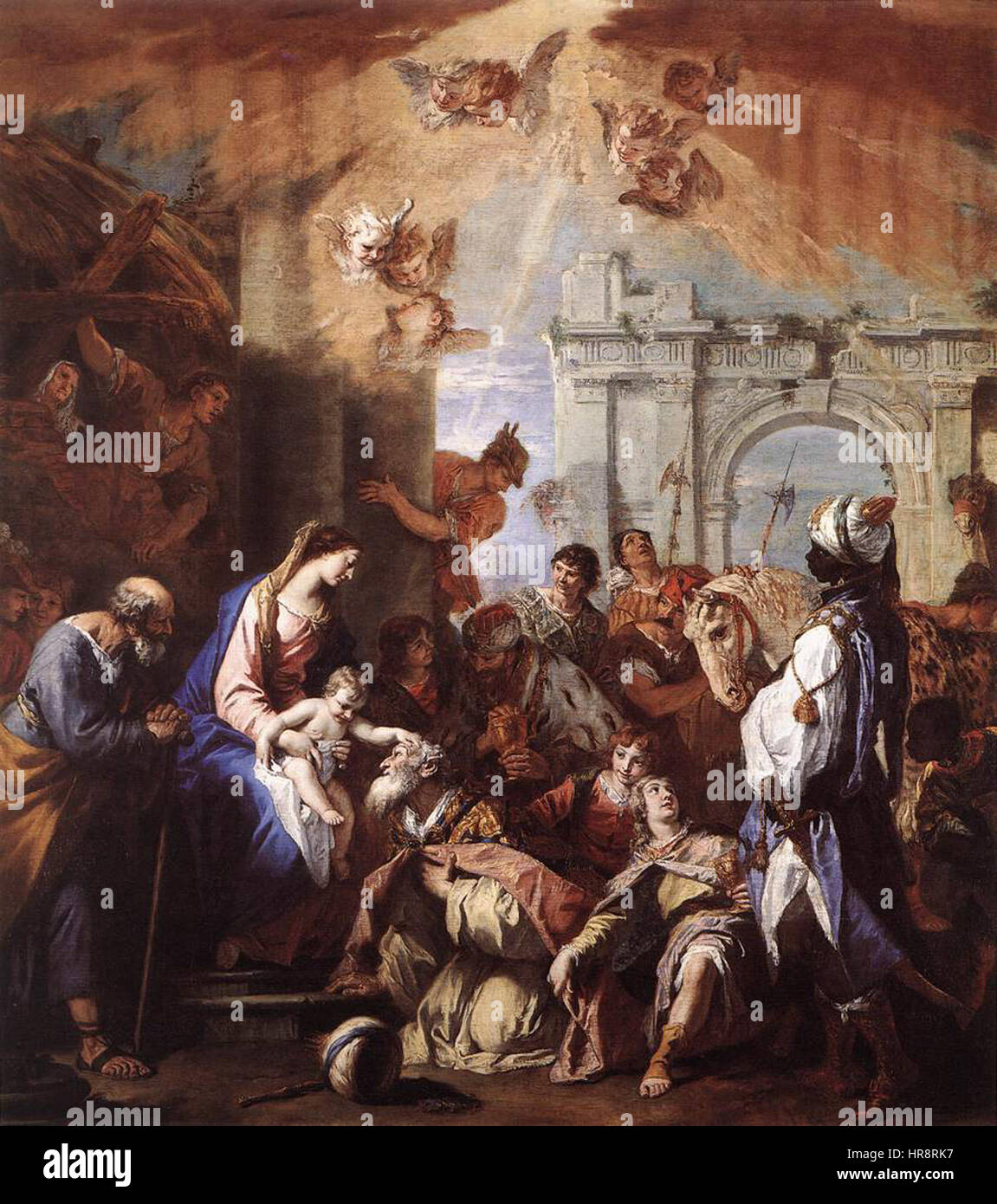 The Adoration of the Magi (1726-30); Sebastiano Ricci Stock Photo - Alamy