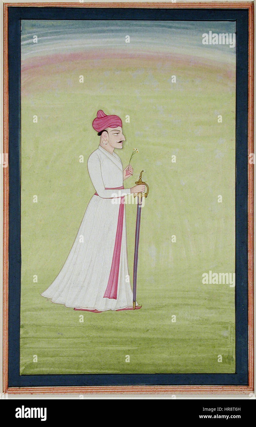 Standing portrait of Raja Ugar Singh of Bashahr (6125132944 Stock Photo ...