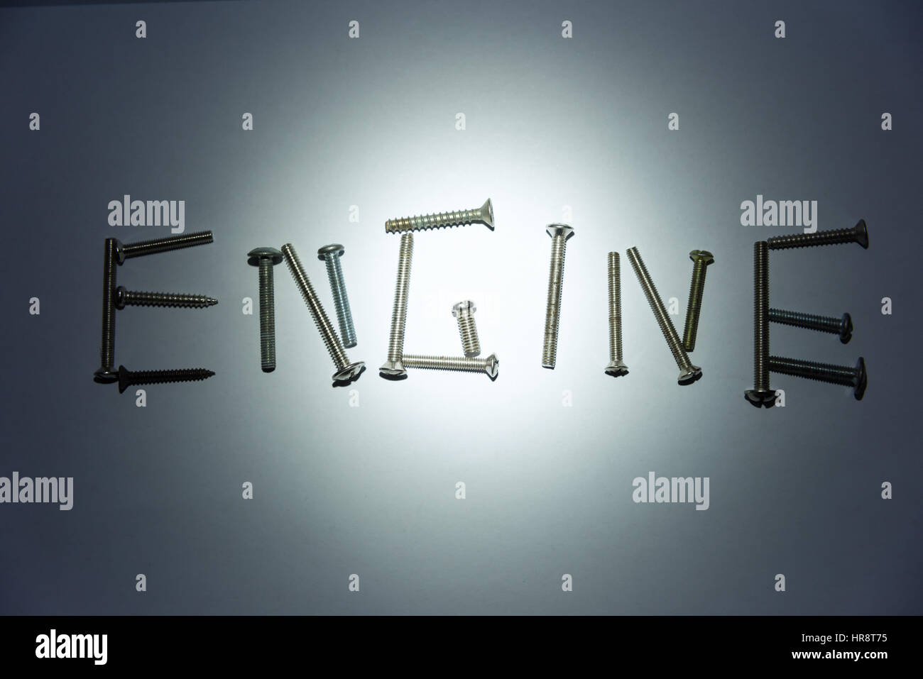 The word "Engine" made from screw Stock Photo - Alamy