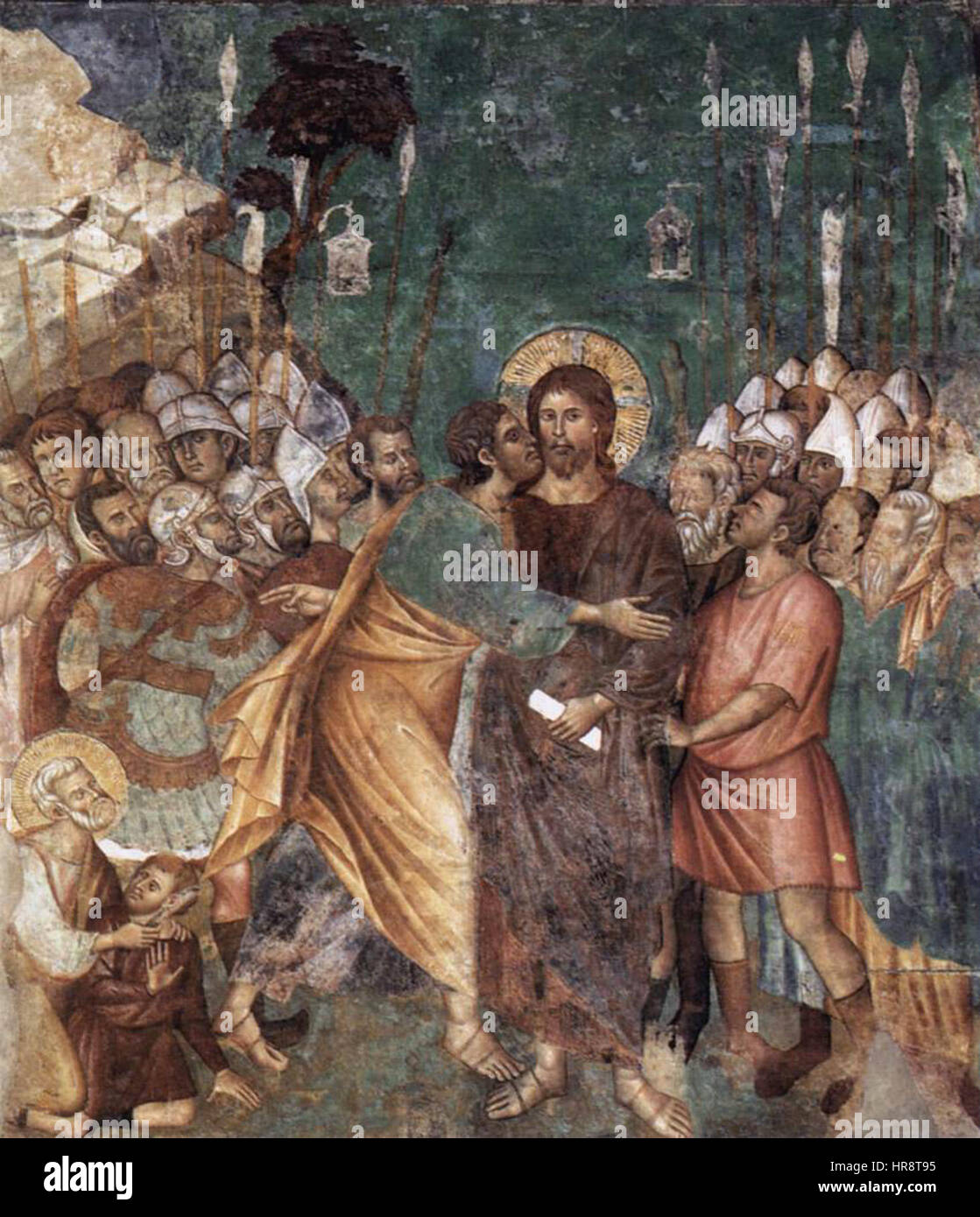 'The Arrest of Christ' is a dramatic artwork depicting the moment of ...