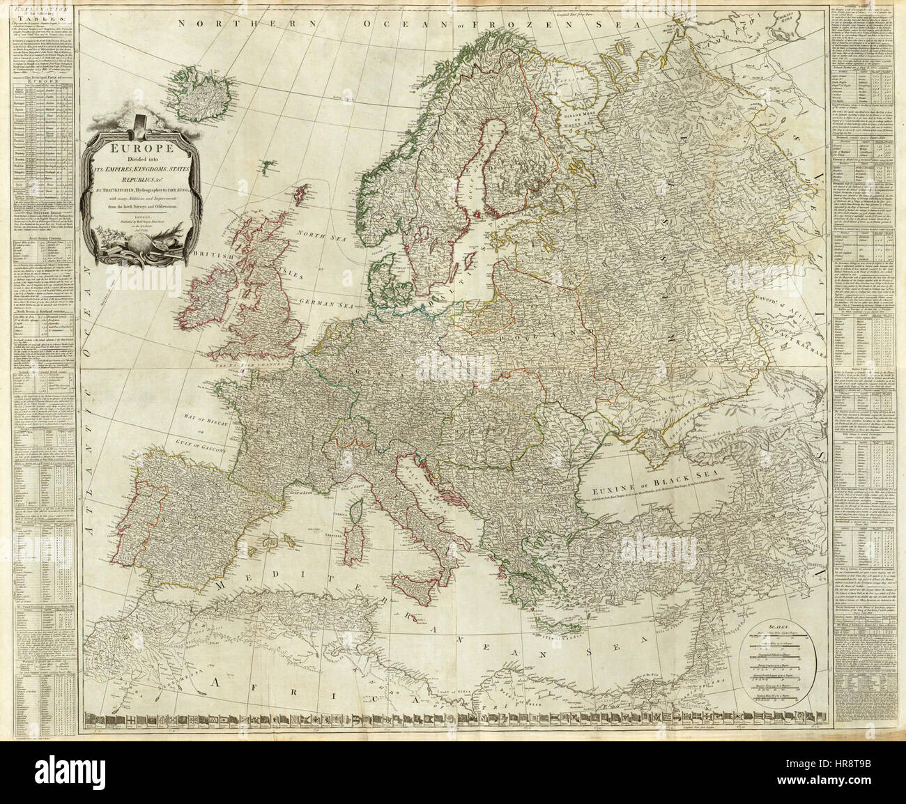 Thomas Kitchin. Composite Europe. 1787 Stock Photo - Alamy