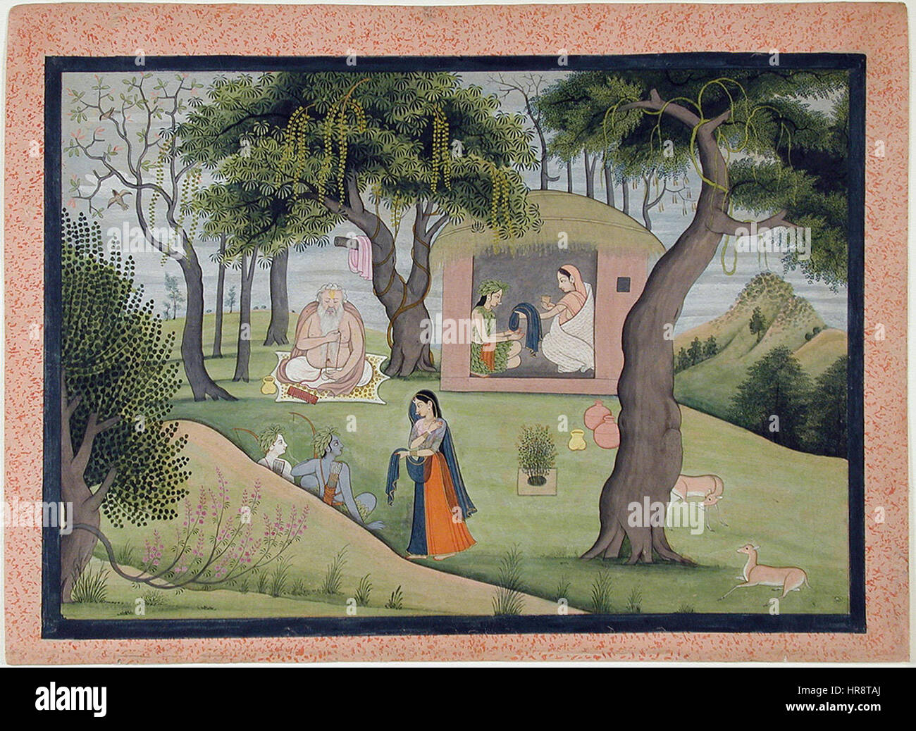 'The Royal Exiles in a Sage's Hermitage' depicts a moment of royal ...