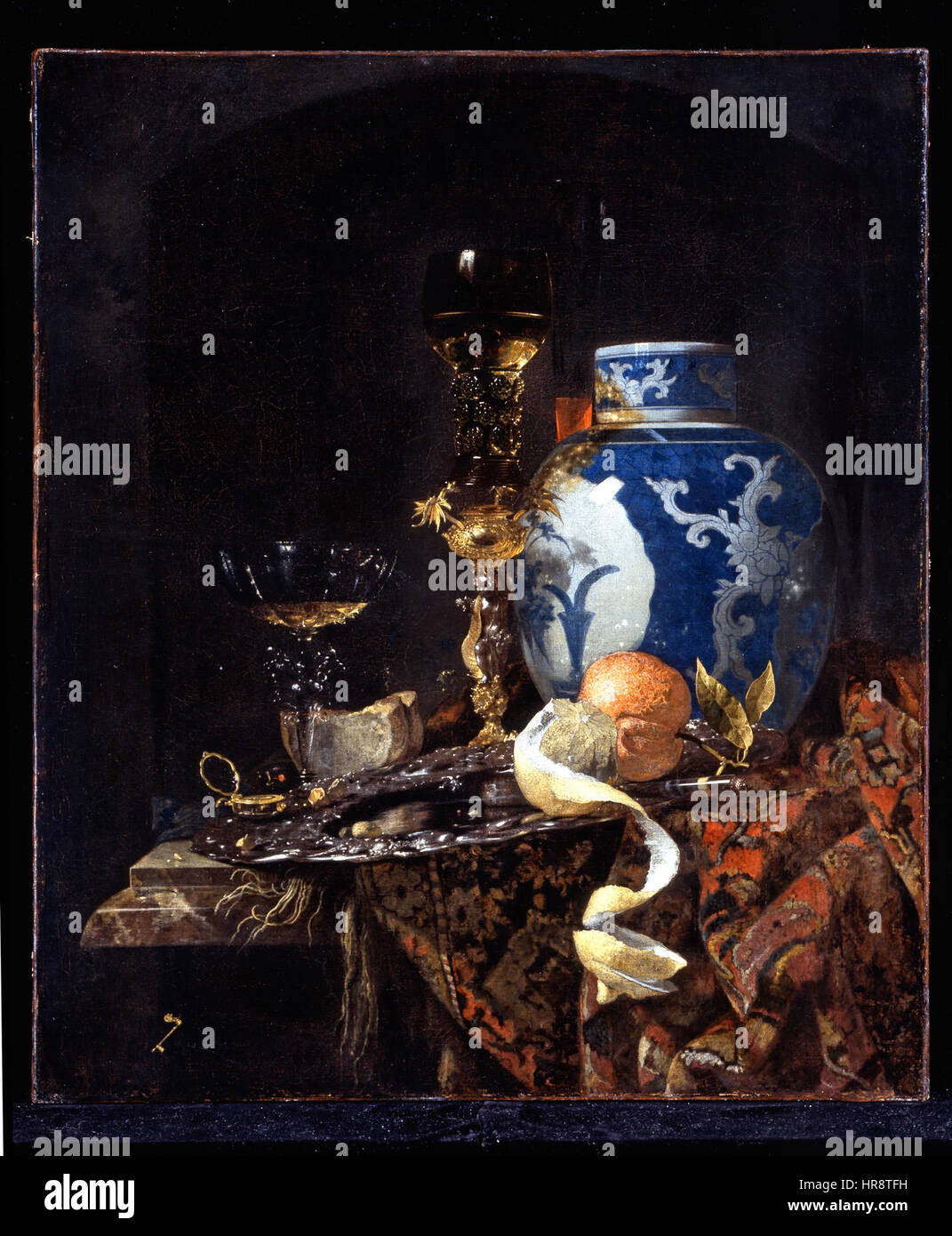 Willem Kalf - Still-Life with a Late Ming Ginger Jar - WGA12080 Stock ...